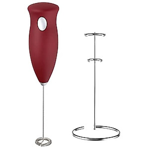 Neoikos Milk Frother Handheld Foam Maker for Cappuccino, Frappe, Matcha. Lattes, Whisk Drink Mixer for Coffee... (brown)