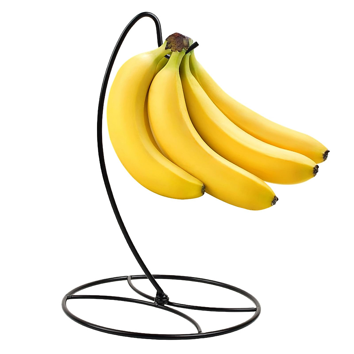 1-Pack Banana Holder Stand, Sturdy Banana Hanger Hook for Kitchen Countertop, Metal Modern Banana Stand Banana Rack, Keep Fresh for 15LB Banana or Grape,Stable Base