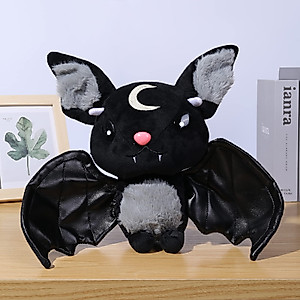 REYBEYOLA Cute Bat Stuffed Animal, Soft Bat Plush Doll Toy Gifts for Kids Birthday, Valentine, Christmas (Black, 11.81in)