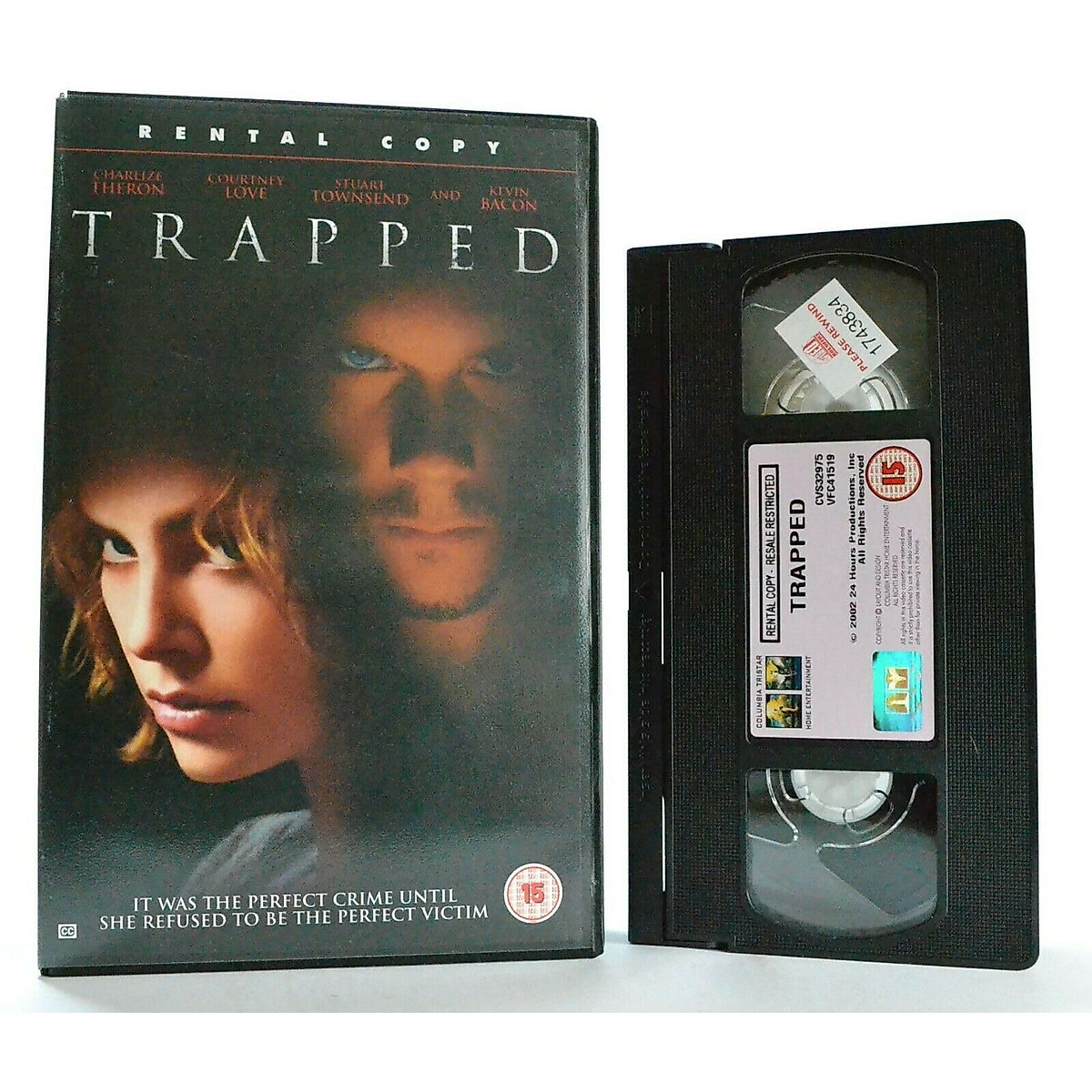 Trapped: Crime Thriller (2002) - Large Box - Ex-Rental - Charlize Theron - VHS