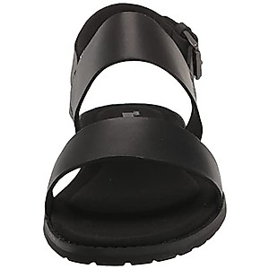 Timberland Women's Chicago Riverside Backstrap Sandal, Black Full-Grain, 8