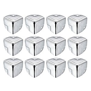 uxcell Metal Box Corner Protectors Box Edge Guard Protector 40 X 40 X 40mm Silver Tone 12pcs for Table Corners and Desk Corners