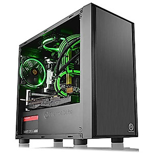 Thermaltake Versa H17 Black Micro ATX Mini Tower Gaming Computer Case 2.0 Edition with One 120mm Rear Fan Pre-Installed CA-1J1-00S1NN-A0