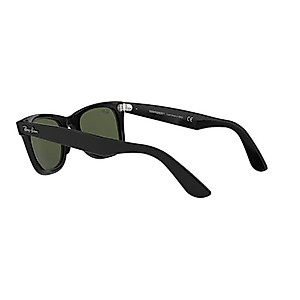 Ray-Ban RB2140 Original Wayfarer Square Sunglasses, Black/G-15 Green, 54 mm