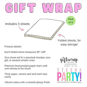 Stesha Party Red Christmas Truck Holiday Wrapping Paper - Folded Flat 30 x 20 Inch (3 Sheets)