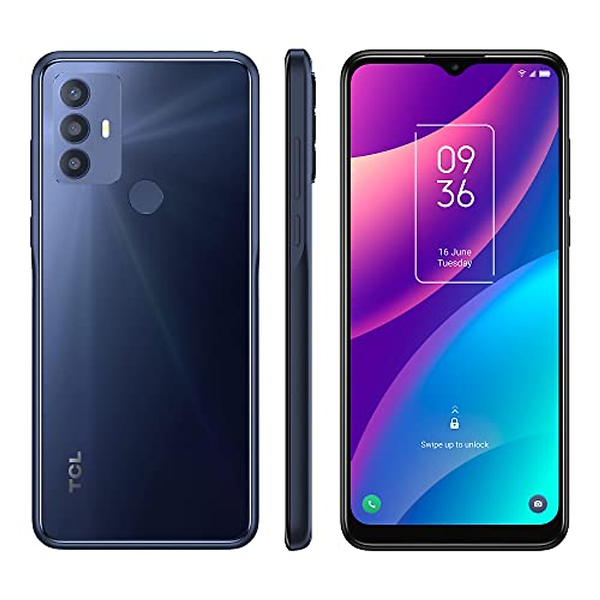 TCL 30 SE Unlocked Cell Phone, 128GB ROM + 4GB RAM Android Phone, 6.52" HD Display Cell Phone, Smartphone with 50MP AI Triple-Camera, 5000mAh Battery, US Version Mobile Phone, Phone, Atlantic Blue