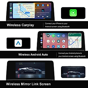 PEMP 10.25" F48 Android 13 IPS 1920x720 Blue Anti-glared HD Screen, Qualcomm 8core 4+64GB CarPlay Android Auto Use The OEM Bluetooth get The Sound for BMW X1 F48 (2016-2017) NBT