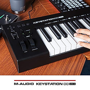 M-Audio Keystation 88 MK3 – 88 Key Semi Weighted MIDI Keyboard Controller for Complete Command of Virtual Synthesizers and DAW parameters