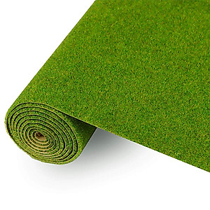 CP138 Artificial Model Grass Mat Trains Grass Green 40 x 100cm or 15.7"x 39"for Decoration Kids Craft Scenery Model DIY