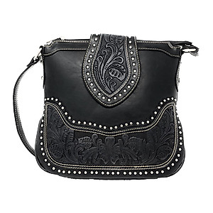 Montana West Women American Pride Flag Handbag Women Collection Concealed Carry Crossbody Handbag Leather Purse with Holster Red