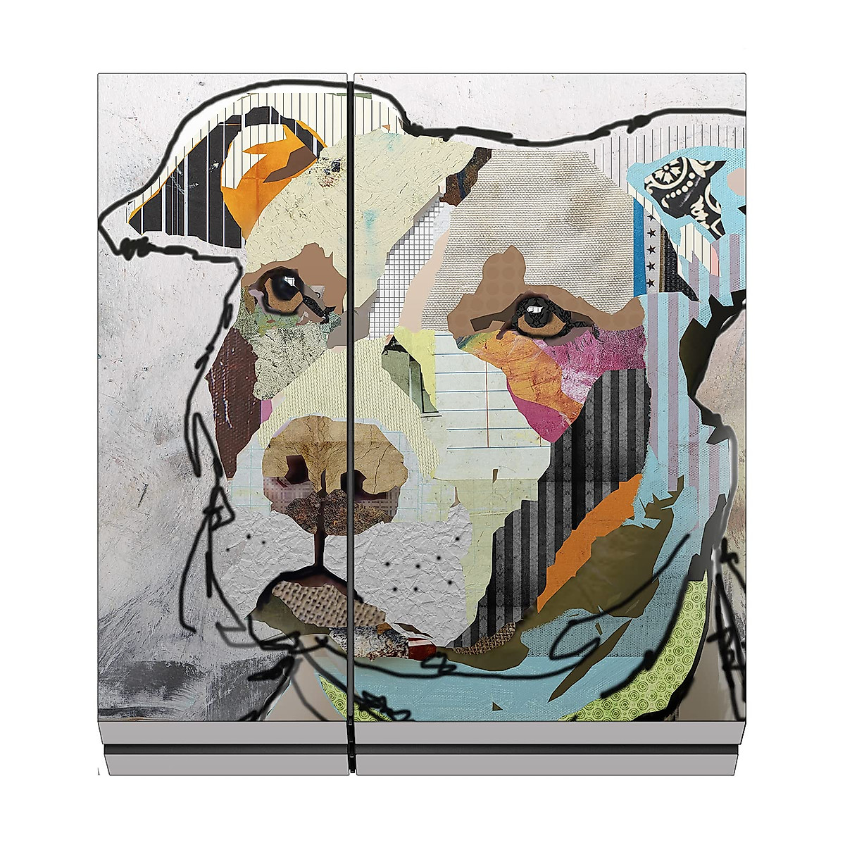 Head Case Designs Officially Licensed Michel Keck Pitbull Art Mix Matte Vinyl Sticker Gaming Skin Case Cover Compatible With Sony PlayStation 4 PS4 Console and DualShock 4 Controller Bundle