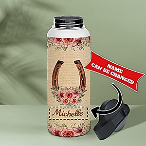 winorax Horse Gifts For Women Personalized Just A Girl Who Loves Horse Water Bottle Stainless Steel Insulated Sport Bottles Travel Cups 20oz 30oz Birthday Christmas Inspirational Gift Idea