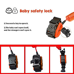 Child Safety Leash for Walking - 2Pack (Orange, 59inch + 98inch)