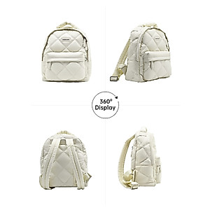 Amazing Song Puffer Quilted Backpack for Women, with Box Designer Waterproof Lightweight Puffy Daypack Travel Work