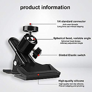 Mr.Power Guitar Bass Head Phone Holder Live Broadcast Bracket Clip Compatible with iPhone, Compatible with Samsung Smart Phones (Guitar Head Phone Holder)