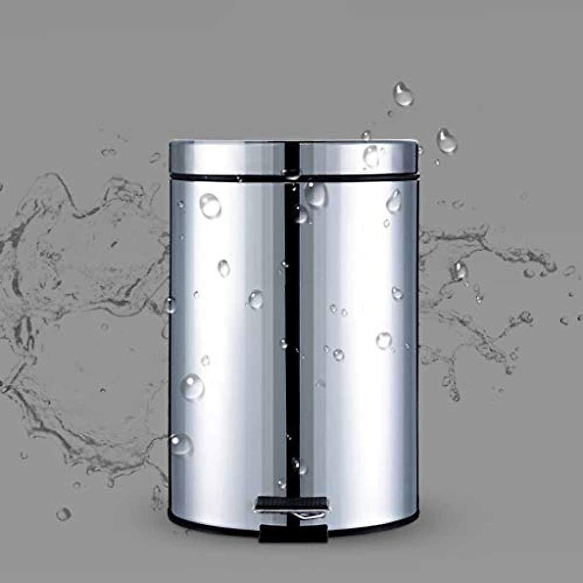 XQ-Gforward linghuan Trash bin Purple Dustbins, Solid Color Round Creative Refuse Bin Kitchen Bathroom Waterproof Trash Can Mute Bedroom Trash Can Indoor