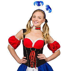 RUODON 3 Pack Ponytail Headband Feather Party Head Bopper Headband Feather Headwear Accessory, One Size, Blue