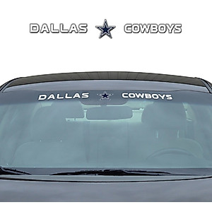 FANMATS NFL - Dallas Cowboys Sun Stripe Windshield Decal 3.25 in. x 34 in, Blue