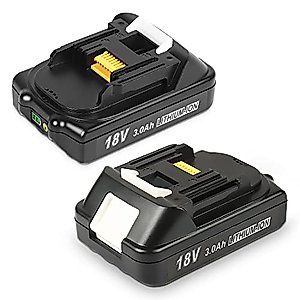 2Pack 3.0Ah Battery Replacement for Makita 18V Battery, Compatible with Makita 18V LXT Tools and Chargers