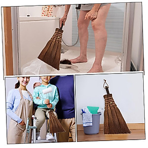 Levemolo 2pcs Small Broom Straw Broom Hand Sweeper Brush Desk Dust Broom Small Cleaning Broom Small Whisk Broom Household Cleaning Tool Sweeper Broom Desk Cleaning Broom Light Brown Wood