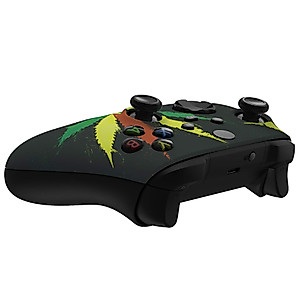eXtremeRate Replacement Shell for Xbox Series X & S Controller - Unleash Your Style - Leaf Custom Acessories Skin Cover Front Housing Cover for Xbox Core Controller Wireless [Control NOT Included]