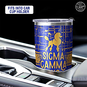 BBGreek Sigma Gamma Rho Sorority Paraphernalia - Official Vendor - 20 oz Stainless Steel Insulated Tumbler - Tile Design