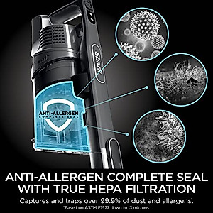 Shark IZ362H Anti-Allergen Cordless Lightweight Stick Vacuum with Self-Cleaning Brushroll, PowerFins, Removable Handheld, Crevice, Upholstery, Anti-Allergen, Pet Multi-Tool, Flex, 40 min runtime, Red