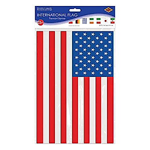 Beistle - 57738 Beistle Party Supplies, International Flag Pennant Banner, Multicolor