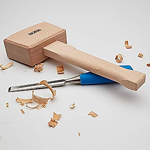 Wooden Mallet 4 ½” Bora 540049, The Well-Balanced Beechwood Woodworking Mallet That’s Ideal for Solid, Damage-Free Striking