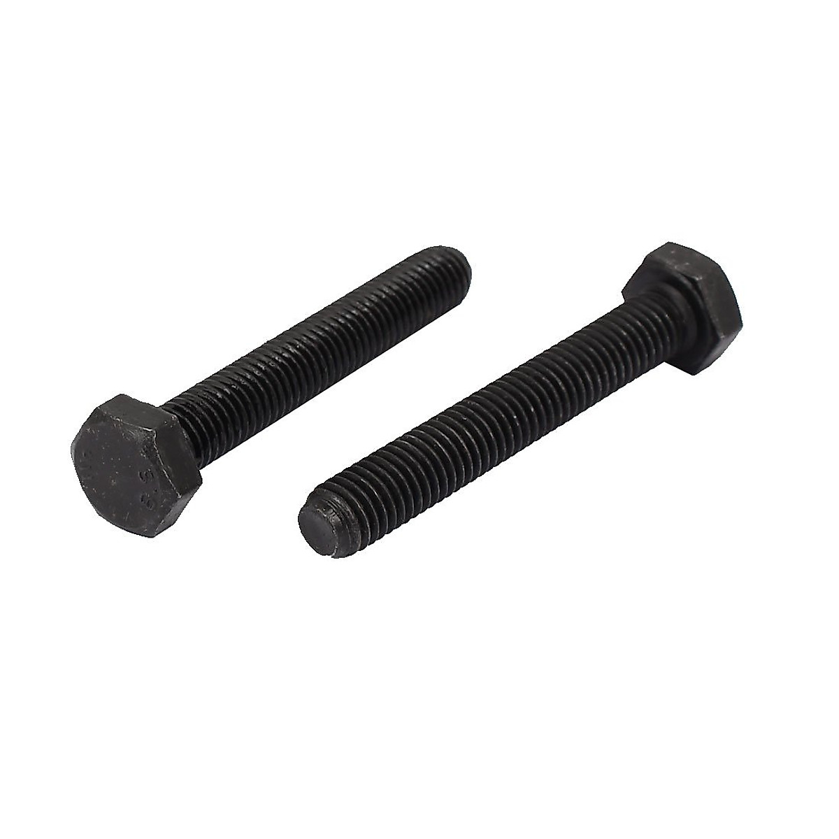 uxcell M10x70mm Grade 8.8 Fully Thread External Hex Cap Screw Fastener Bolt Black 5pcs