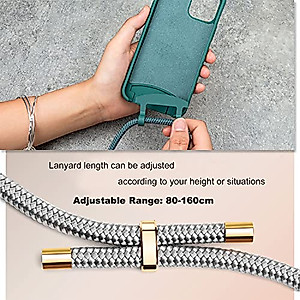 Lawonda 2-in-1 Crossbody Cell Phone Case Detachable Strap Adjustable Rope Lanyard Shockproof Protective Moblie Phone Case Compatible with iPhone SE Green
