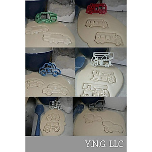 CITY VEHICLES BUCKET TRUCK POLICE CAR AMBULANCE FIRE SET OF 6 COOKIE CUTTERS MADE IN USA PR1258