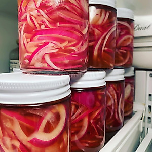 Suwimut 12 Pack Glass Mason Canning Jars, 9 Ounce Straight Sided Clear Glass Jars Regular Mouth Glass Storage Containers with White Metal Lids for Jam, Jelly, Dry Food, Spice, Salad, Yogurt