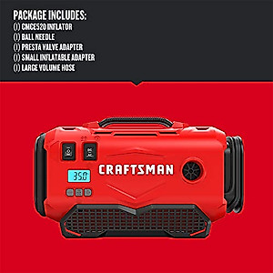 CRAFTSMAN V20 Inflator, Tool Only (CMCE520B) , Red