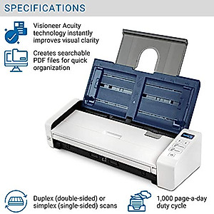 Xerox Duplex Portable Document Scanner, Xerox Duplex Portable Scanner, Blue & White