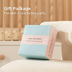 UBBCARE Muslin Crib Sheets for Boys and Girls, 28 X 52 Inches Cotton Fitted Baby Crib Sheet for Standard Crib and Toddler Mattresses, Ultra-Soft and Hypoallergenic Neutral Nursery Sheets - Brown