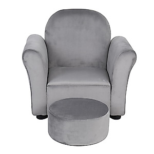 Bonrcea Pink Kids Sofa Toddler Chair,Kids Armchair,Sofa Chair,Toddler Couch Chair with Footstool,21.65x17.32x20.28inch Upholstered Couch,Armrest Sofa Chair for Chidren,Kids,Toddlers