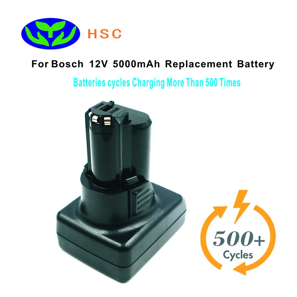 5000mAh 18650 Battery Pack BOS12D Li-ion Battery 12V Replacement for Bosch 12V Battery BAT411 D70745 BAT411A BAT412A PS40-2 PS20-2