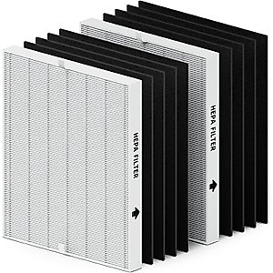 AP-1512HH True Replacement Filter Compatible with Coway Airmega Air Purifiers AP-1512HH, AP-1512HH-FP, AP-1518R, AP-1519P, 2 True HEPA Filter with 8 Activated Carbon Pre Filters, Part # 3304899