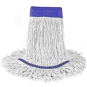 Loop End Commercial String Mop Head, String Cotton mop Heads, 6 Inch Headband, Mop Head Replacement for Home, Highly Absorbent,Industrial and Commercial Use