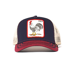 Goorin Bros. The Farm Adjustable Snapback Mesh Trucker Hat, Navy (The Cock), One Size