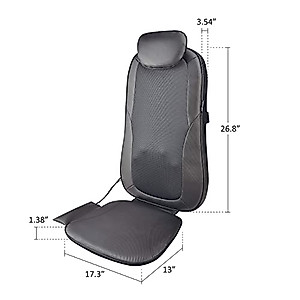 Snailax Back Massager with Heat, Shiatsu Massage Chair Pad for Back Pain, Rolling Kneading Massage Seat Cushion, Gifts for Women/Men, Stress Relax at Home Office