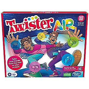 Hasbro Gaming Twister Air Game | AR App Play Game with Wrist and Ankle Bands | Links to Smart Devices | Active Party Games for Kids and Adults | Ages 8+ | for 1+ Players | F8158