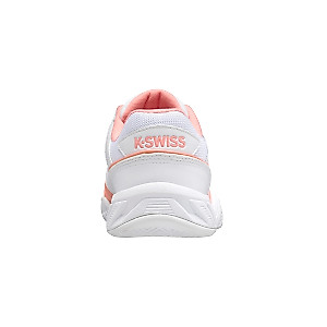K-Swiss Women's Bigshot Light 4 Tennis Shoe, Peach Amber/White/Asphalt, 9.5 M