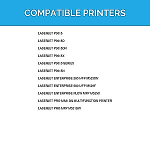 LD Products Compatible Replacements for HP 55A 55X CE255A CE255X Toner Cartridge for Laserjet P3015 P3015dn P3015x HP Laserjet Pro 500 MFP M521dn M521dw M521 M525 Toner Printer (SY Black, 5-Pack)