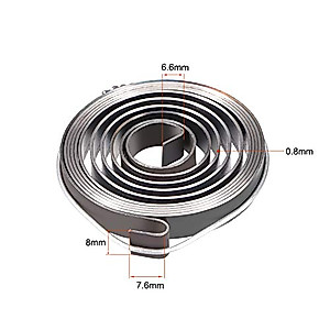 uxcell Drill Press Spring Drill Press Quill Feed Return Coil Spring Assembly Spring Steel Chemical Blackening Finish 1540mm Expand Long 52x8x0.8mm 2 Pcs