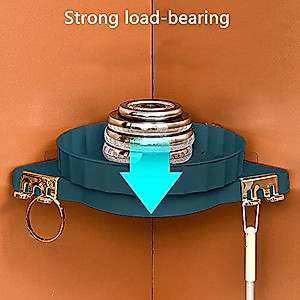 Creamoon 1 PCS Corner Shower Box Shelf,Wall-Mounted Aluminum Glue Shower Shelf,Toilet,Shampoo,Storage Shelf for Bathroom and Kitchen,No Drilling(Green) Y7TK19D047162JS