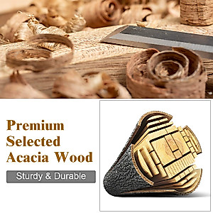 COSTWAY 4 Pieces Outdoor Acacia Wood Sofa Set, Outdoor Conversation Sofa Set with Table & Cushions Porch Chairs for Garden, Patio, Deck