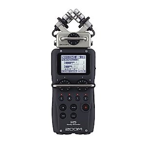 Zoom H5 4-Track Portable Recorder for Audio for Video, Music, and Podcasting, Stereo Microphones, 2 XLR/TRS Inputs, USB Audio Interface, Battery Powered