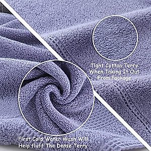 JEFFSUN Colorful Cotton Washcloths, Ultra Soft and Highly Absorbent Bathroom Face Cloths 13 X 13 Inch (6-Pack)